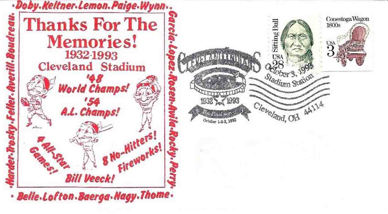 Baseball Stamps & Postmarks: Cleveland Indians
