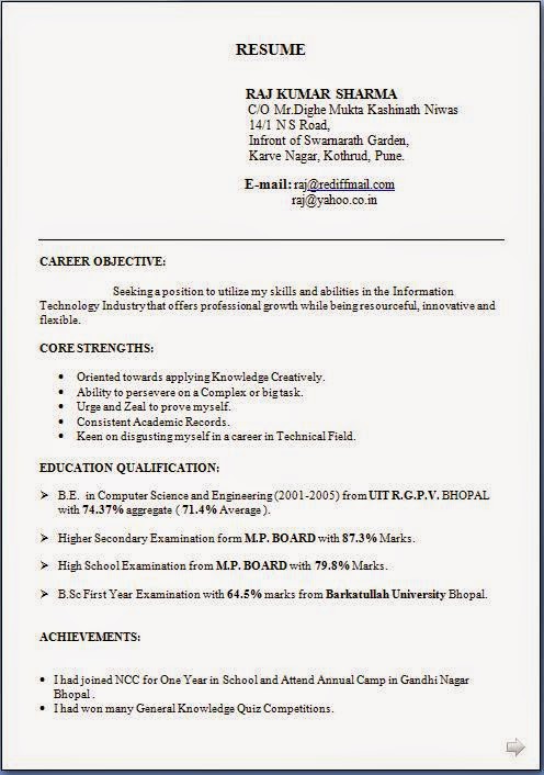 how to do a cv for a job