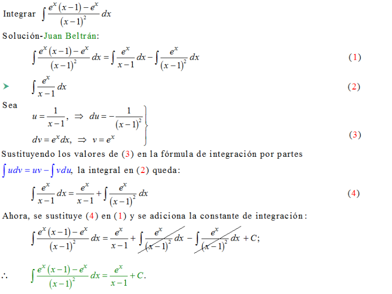 Calculo Integral: Técnicas de integración. Integración por partes.