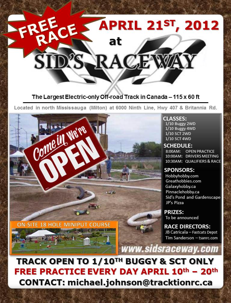 T San RC: SID'S RACEWAY - dirt offroad in Mississauga!