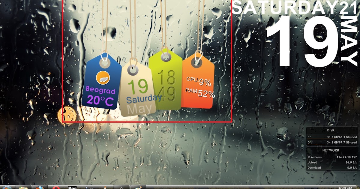 Memperindah Tampilan Desktop dengan Hanging Tag For Rainmeter ...