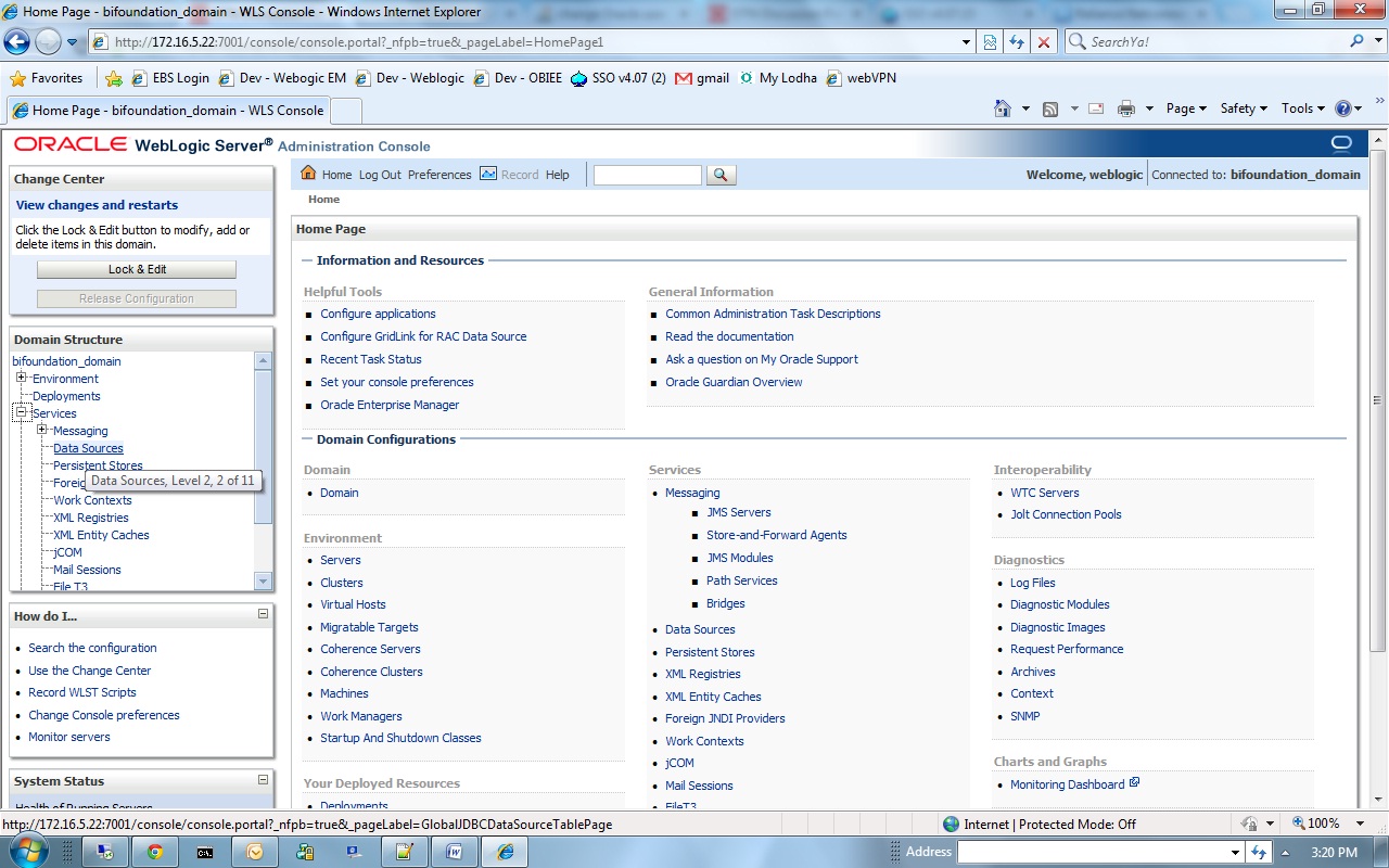 Tarang Jain BI Architect: Change RCU Repository Schema Users Password in OBIEE 11g