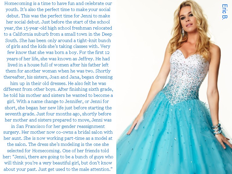 Eric's Transgender Captions: Homecoming Debut