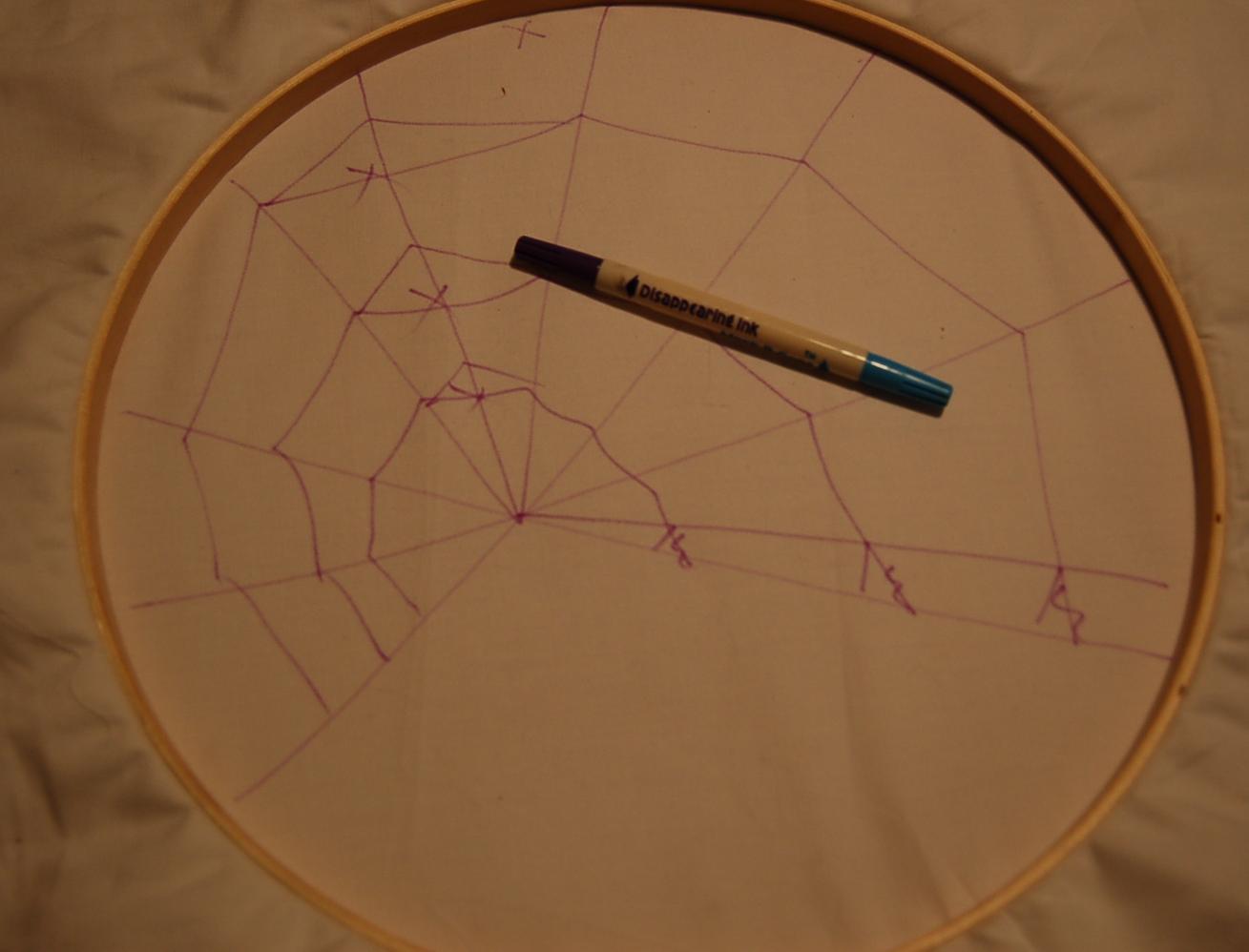 Spiderweb Embroidery Hoop Tutorial