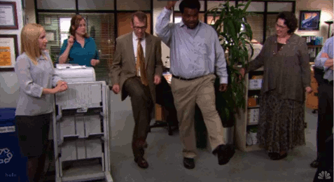 WE LIKE TV: GIF of the Week: Darryl and Toby do the Looney Tunes Frog Dance