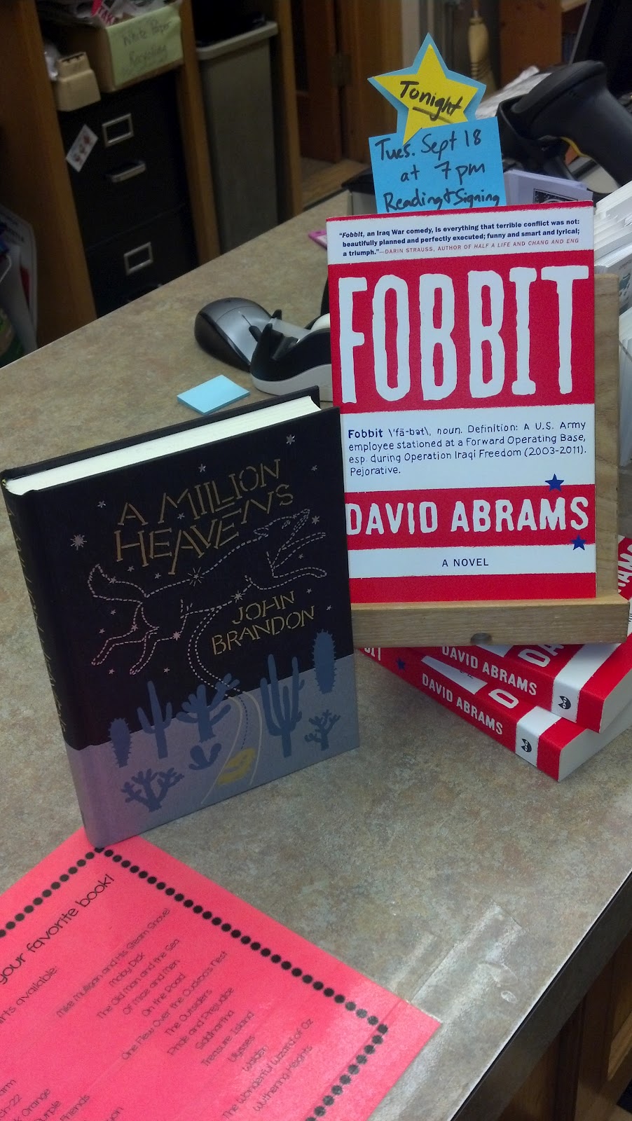 The Quivering Pen: Fobbit Tour: The Country Bookshelf in Bozeman, MT