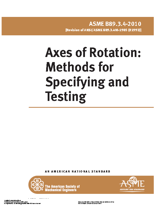 Axes of Rotation: Methods for Specifying and Testing ASME B89.3.4-2010
