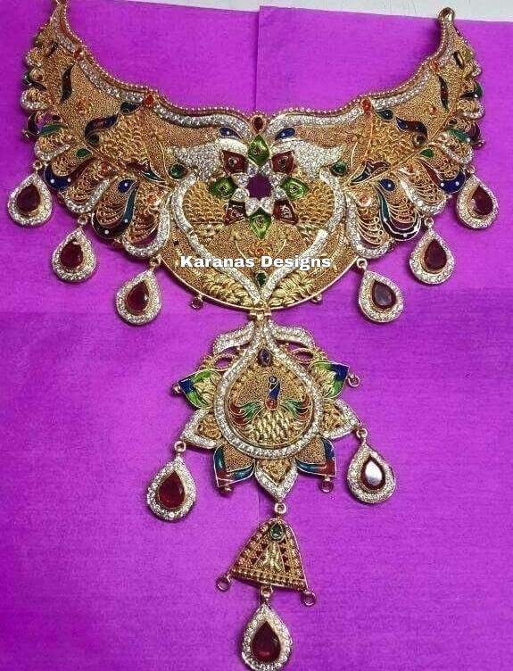 Karanas Designs: LATEST BRIDAL NECKLACE DESIGN | GOLD JEWELLERY ...