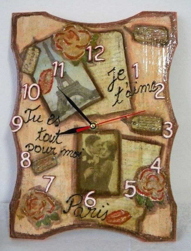 Simonel Art - produse handmade realizate cu tehnica decoupage: Ceasuri ...