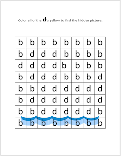 Unfolding Wings and Favorite Things: Free b and d confusion worksheet