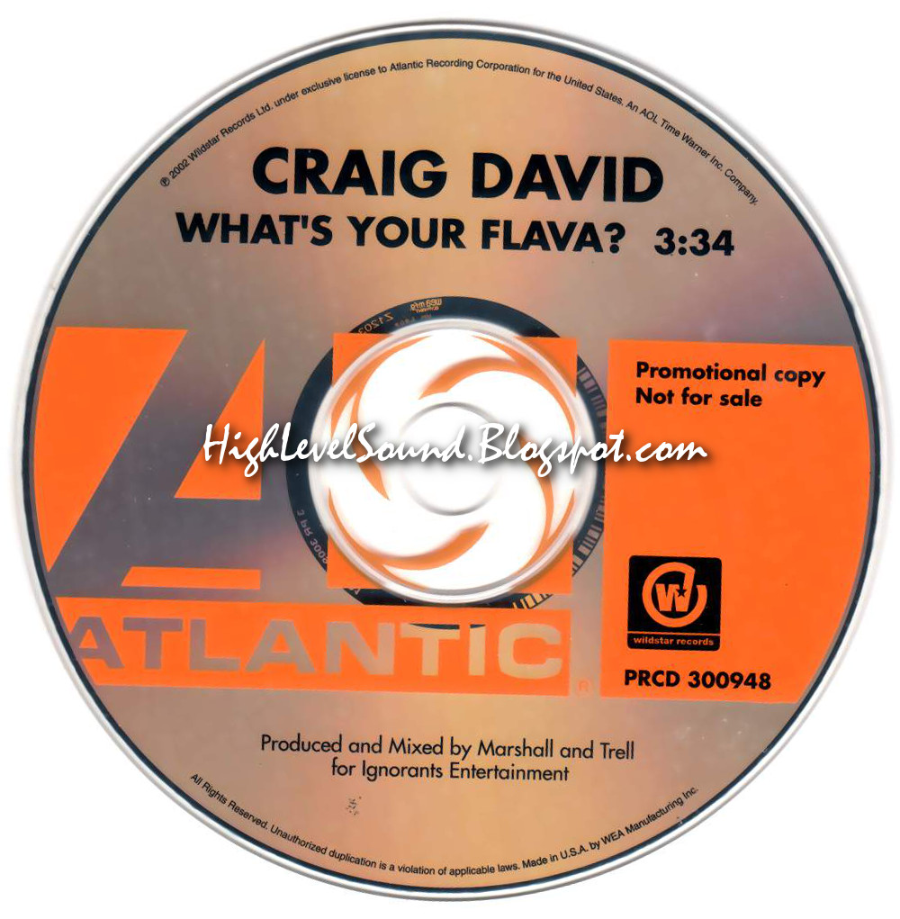 highest level of music: Craig David - What's Your Flava-(Promo_CDS ...