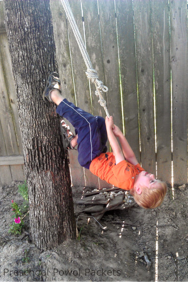 Rope Swing: Vestibular Sensory Play | Preschool Powol Packets