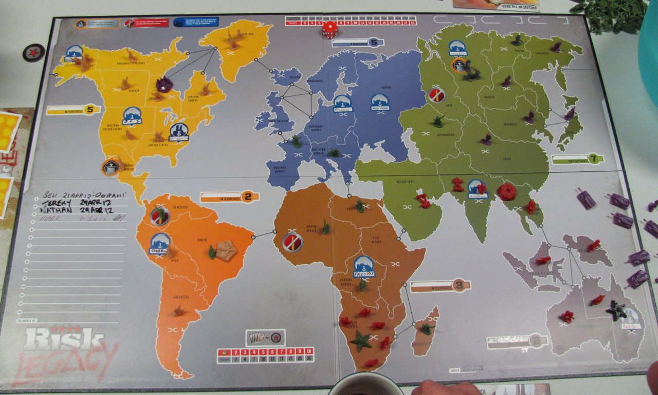 Up the vacuum thingy: Risk Legacy - Session Report - Game 4 (no spoilers)