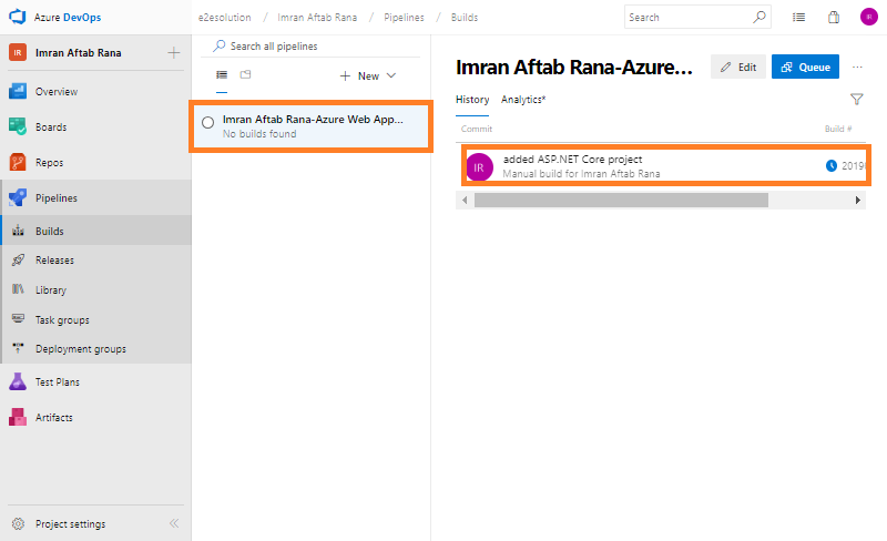 Setting up CI and CD pipeline in Azure DevOps for ASP.NET Core and Azure Web Apps