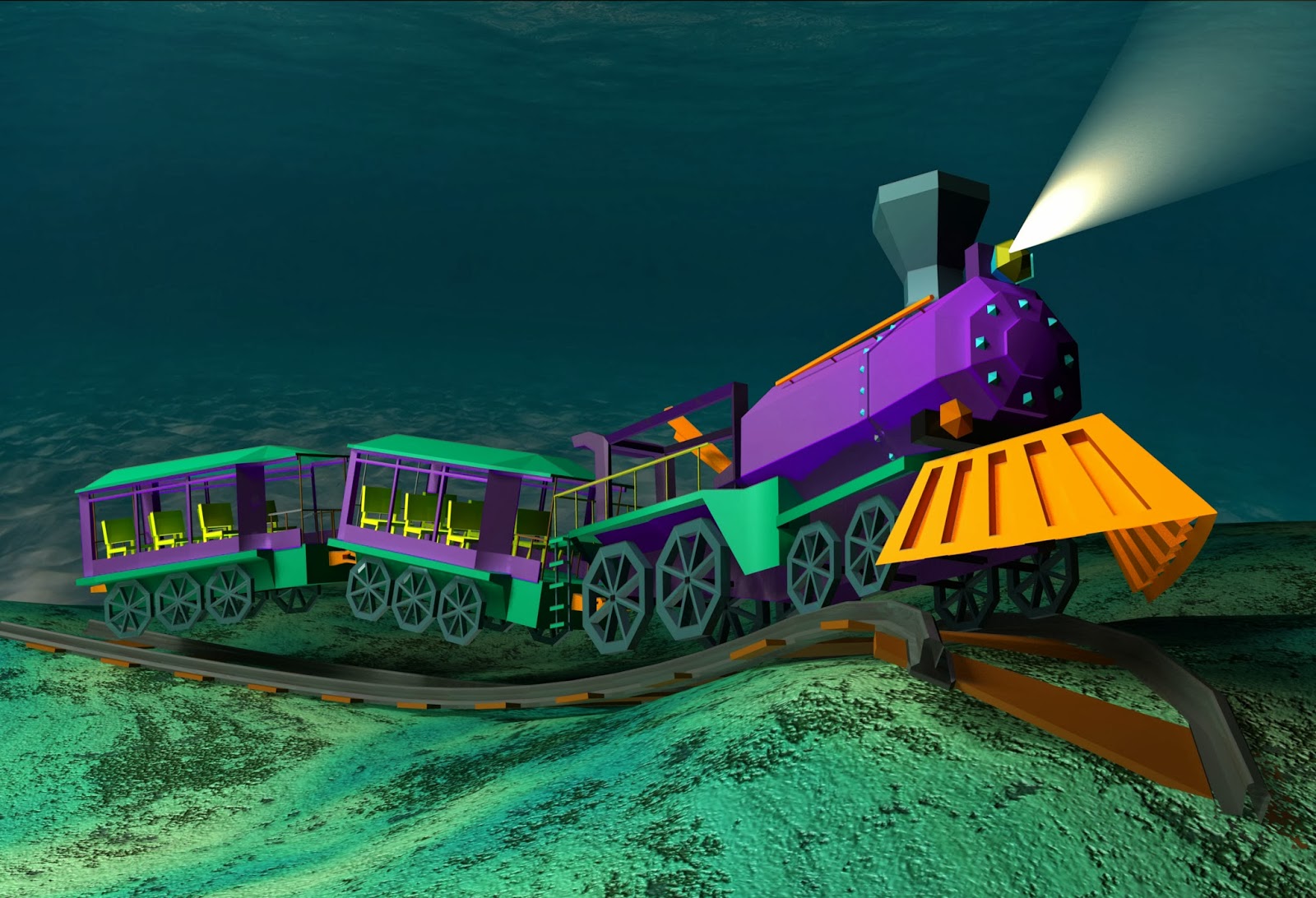 Bachelor of Creative Technologies: Steam Train Concept in 3 LOD's