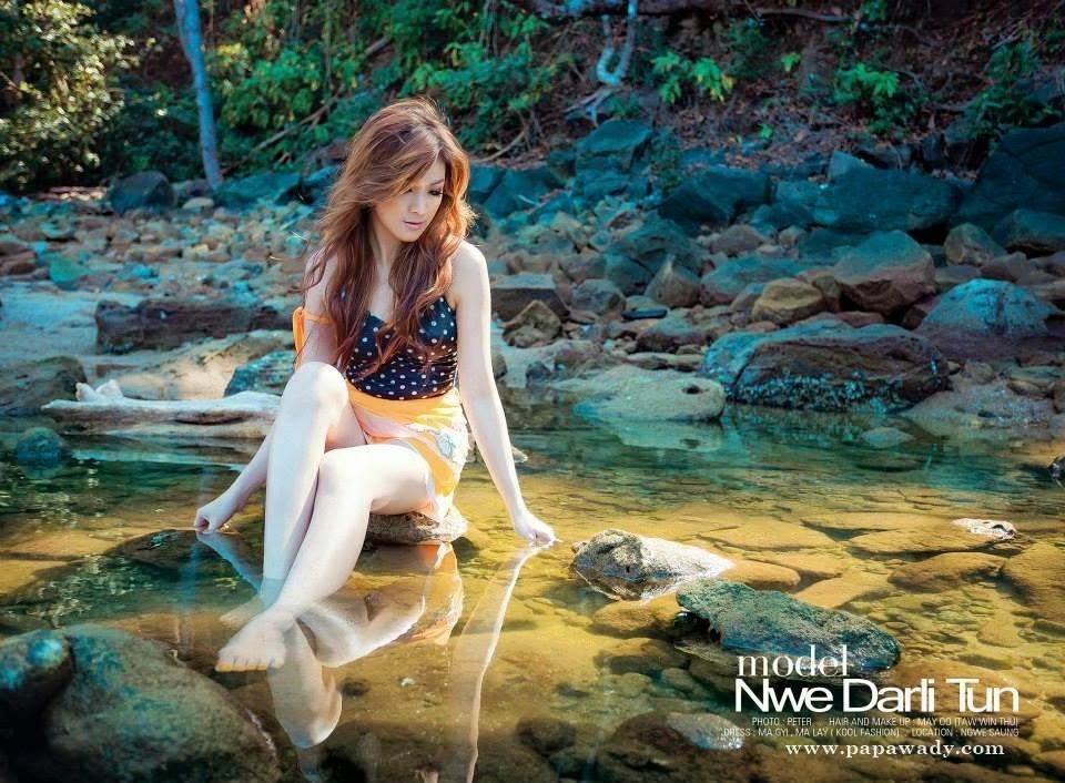 Myanmar Girl: Nwe Darli Tun - Myanmar Model Girl at the beach
