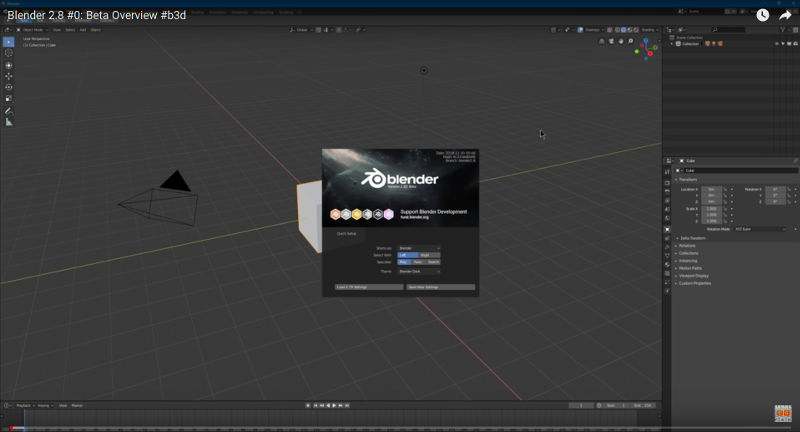 Blender-4d: Tour d'horizon de Blender 2.8 Beta