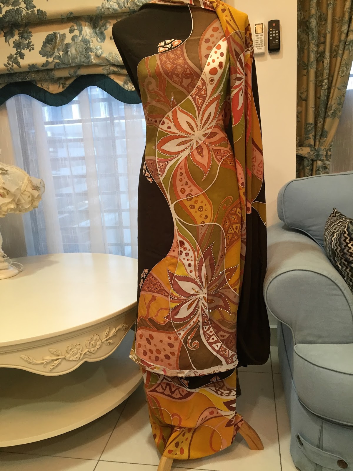 Coretan Kak Mas: Batik Sutera Crepe Terengganu