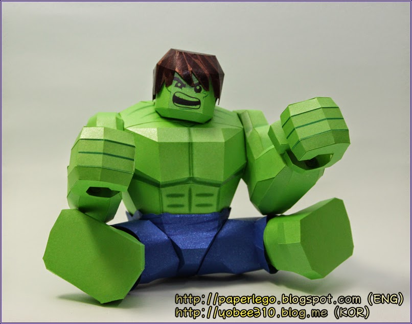 YOBEE'S LEGO MINI-FIGURE PAPER CRAFT: Complete and Making Lego Hulk ...