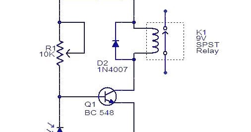 electronic hobby circuits: simple light sensor relay circuit