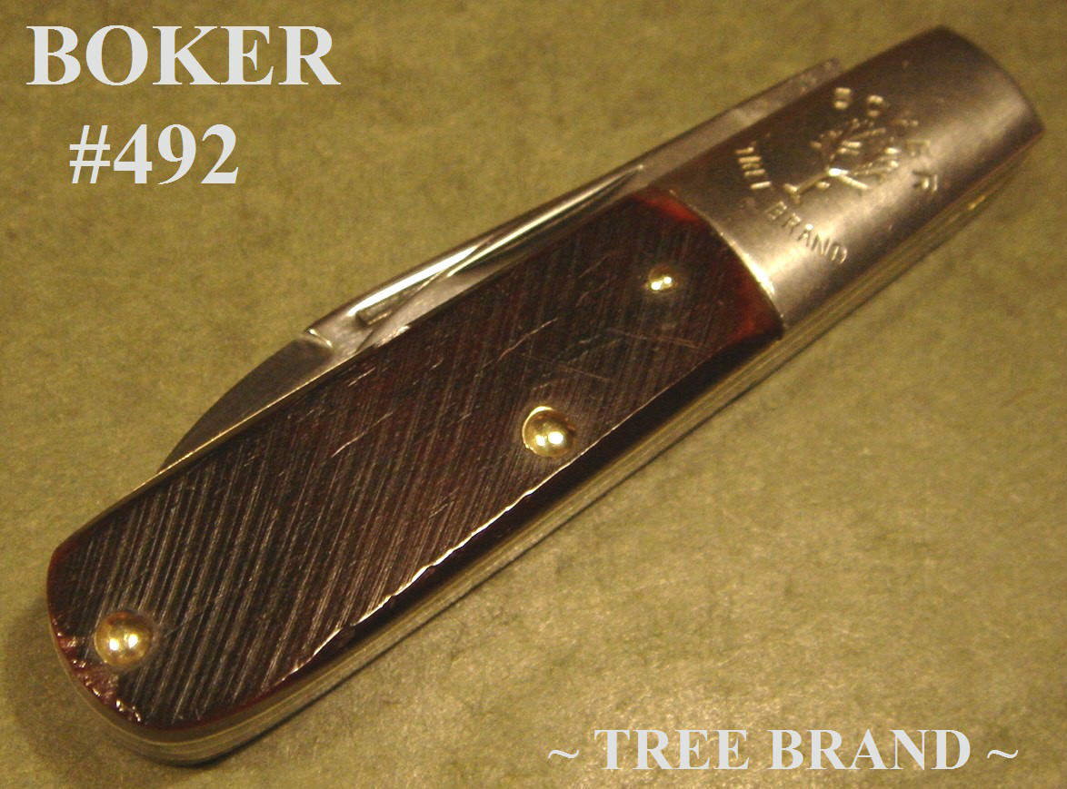 knives-4sale: Boker #492 Tree Brand Barlow USA Sawcut Red Bone Jack Knife