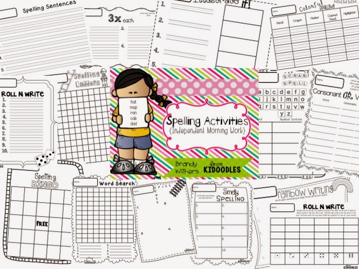 Firstie Kidoodles: Spelling Activities {Morning Work}