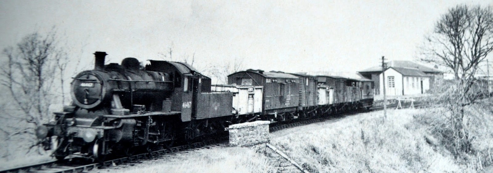 Tour Scotland: Old Photograph Steam Train Railway Station Whithorn Scotland