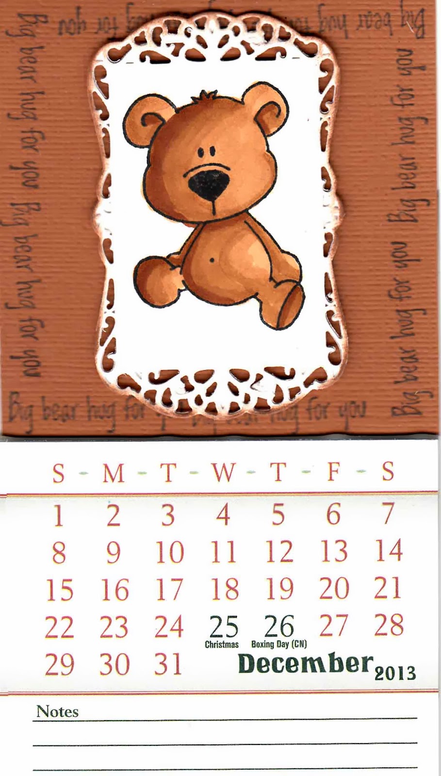 Holley's Blog: Cute little calendars