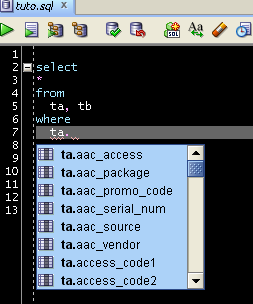 My Tips and Tricks Repository: Utilizing SQL Developer autocomplete feature