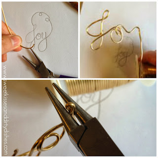 Christmas Tree Wire Word Ornaments