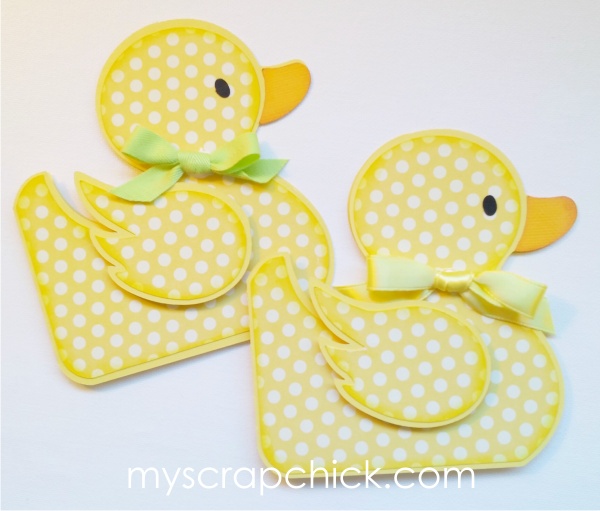 Simply Sweet Rubber Ducky Shape Card - myscrapchick