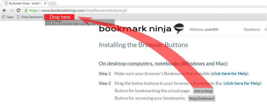 Bookmark Ninja: How to install the Browser Buttons (Bookmarklets) on a ...