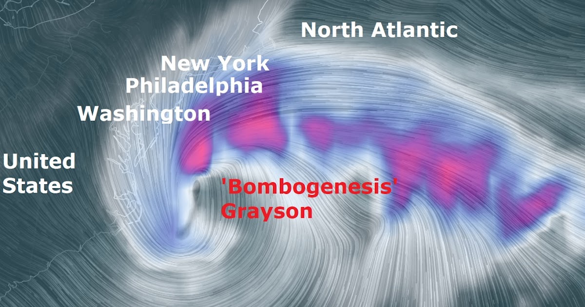 The Big Wobble : 'Bombogenesis' Grayson aiming to bomb Mid-Atlantic ...
