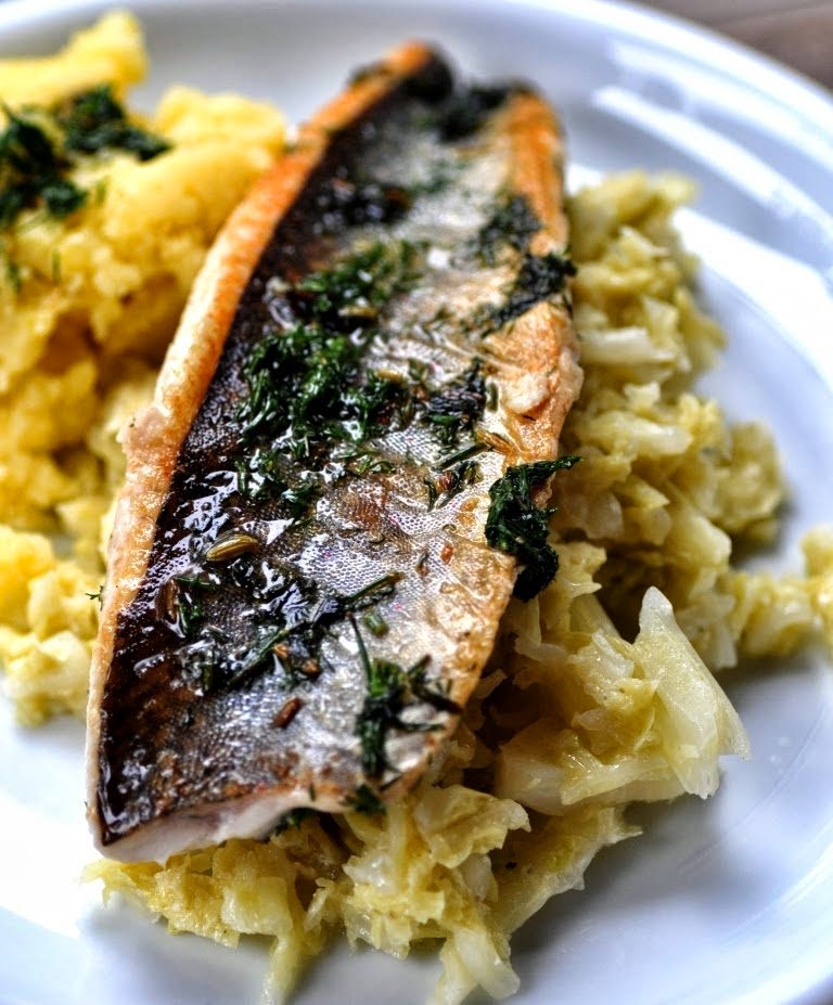 Gebratenes Saiblingsfilet mit Kohlgemüse - Kubiena - Kochblog