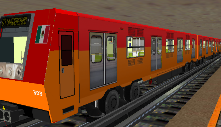 cromáticas openbve: Metro de Mexico Concarril NM-79-cromatica naranja ...