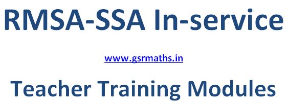 RMSA-SSA In-service Teacher Training Modules for Primary,Up and HS ...