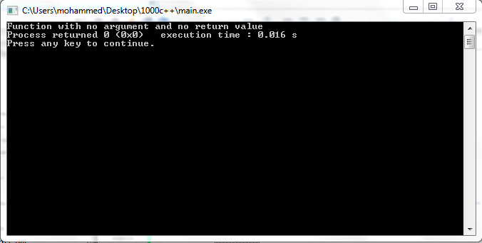 Programmers Area C Program To Illustrate Function With No Arguments And No Return Value
