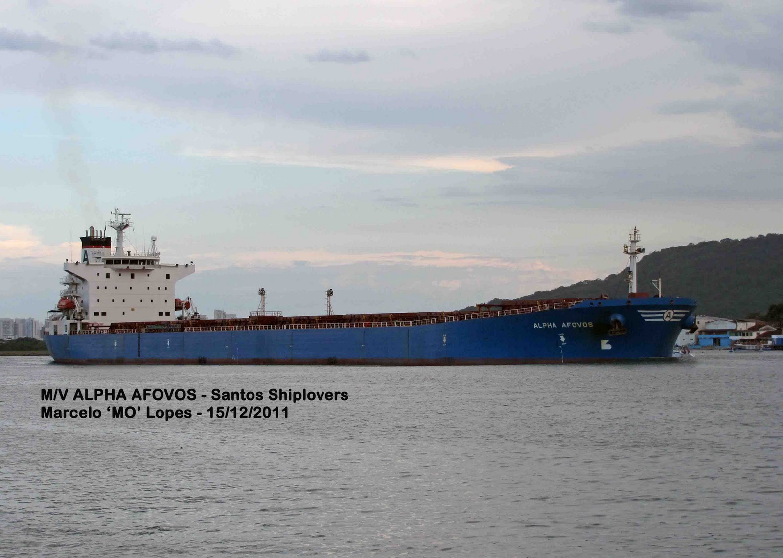 Santos Shiplovers: M/V Alpha Afovos / SZSJ - Suspendendo carregado com ...