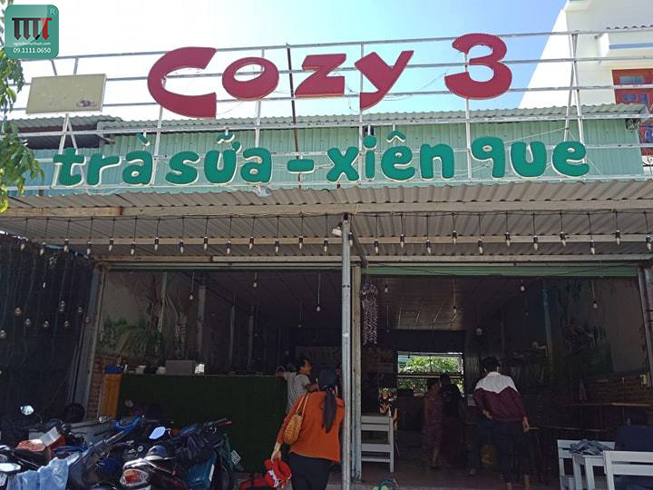 Thi công quán trà sữa COZY - Bến Cát ~ Thiết kế Thi công quán cafe rẻ ...