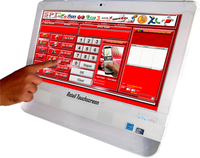Juragan-E Server Pulsa: Software Konter Pulsa TouchScreen "Swalayan"