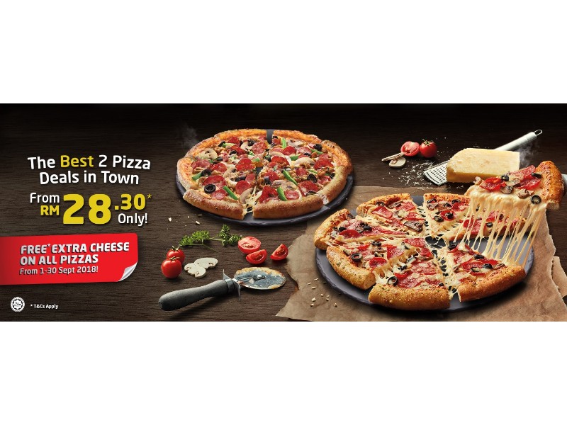 DOMINO’S SPREADS LOVE WITH FREE EXTRA CHEESE FOR ALL PIZZAS!