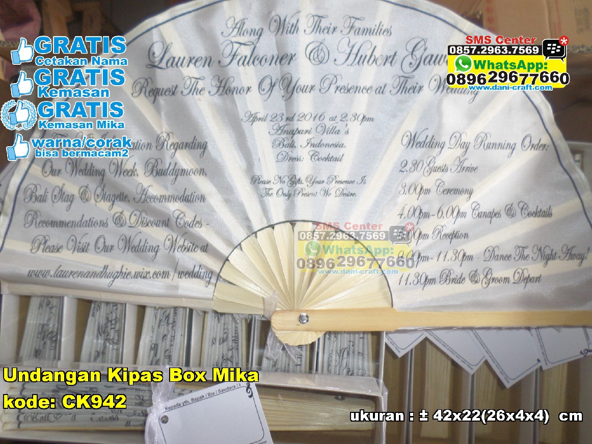 Undangan Kipas Box Mika | Souvenir Pernikahan