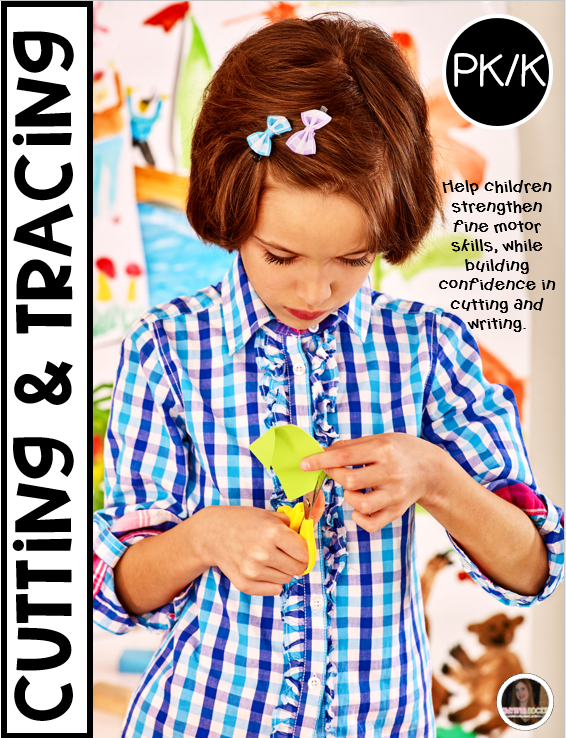 Back to School Cutting and Tracing Pages for Preschool