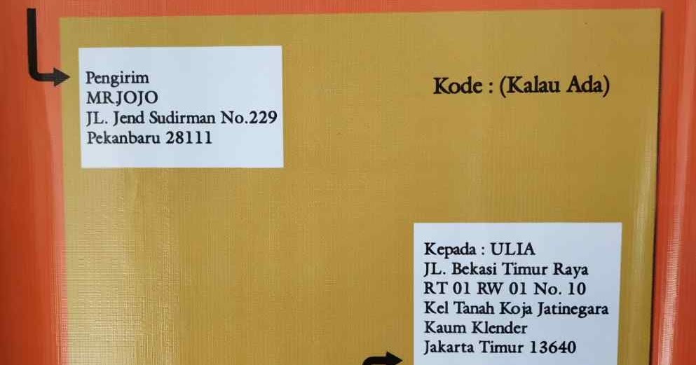 Contoh Penulisan Alamat Pada Sampul Surat - SashaewaHicks