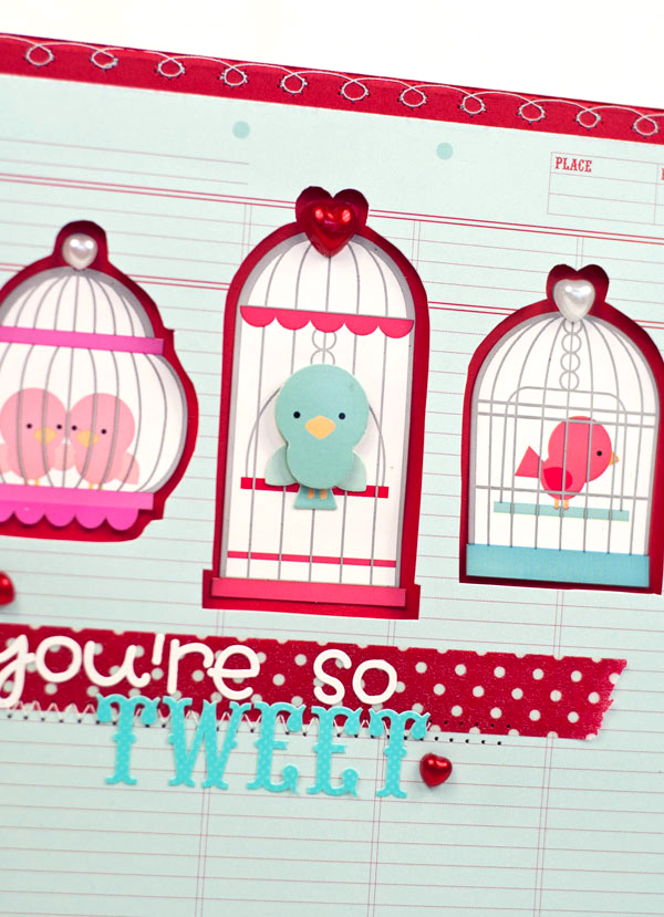 Rhinestones and Ribbon: You're So "Tweet" Card- Doodlebug Design