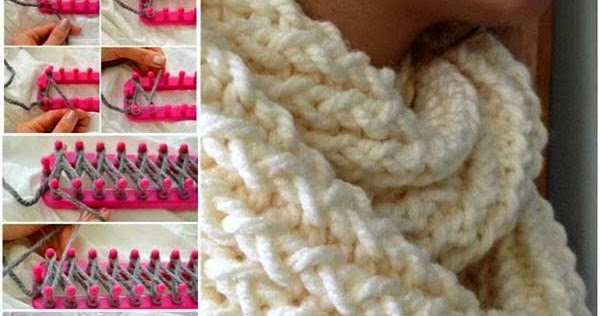 DIY Infinity Scarf with a Knitting Loom - Handy DIY