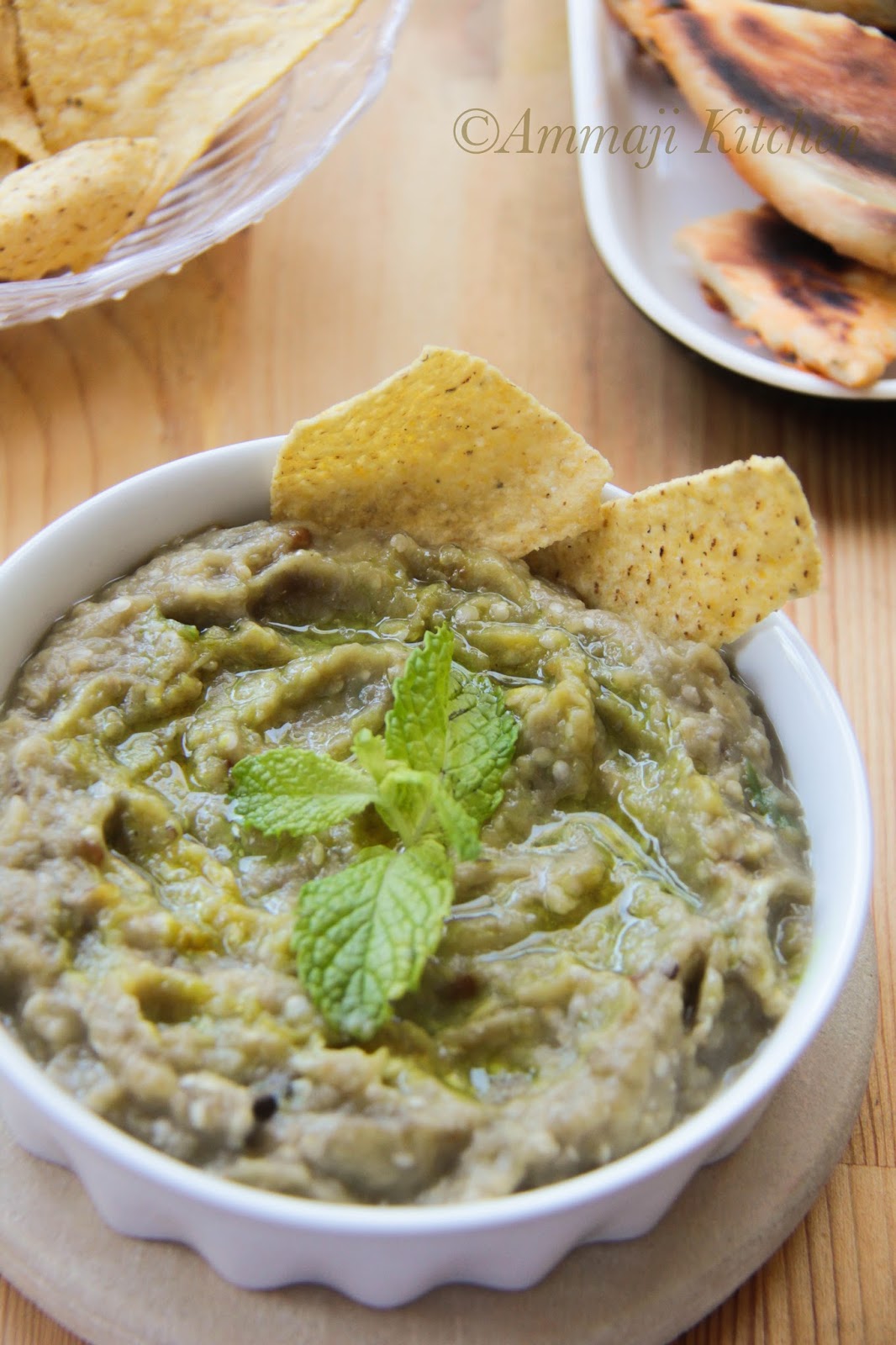 Moutabel ~ Qatar Cuisine | Indian Food Recipes | Ammaji Kitchen