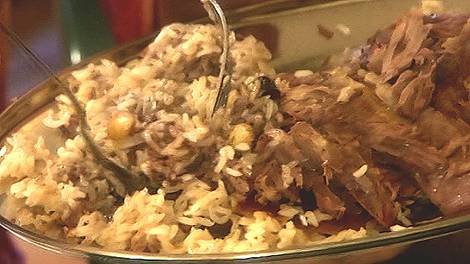 Baked lamb and spiced rice (ouzi) recipe | Arabic Food Recipes