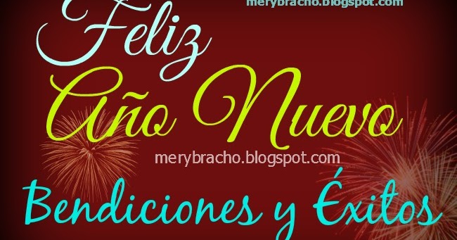 Bonita Tarjeta de Feliz Año Nuevo con Bendiciones | Entre Poemas Cristianos, Frases, Vivencias y ...