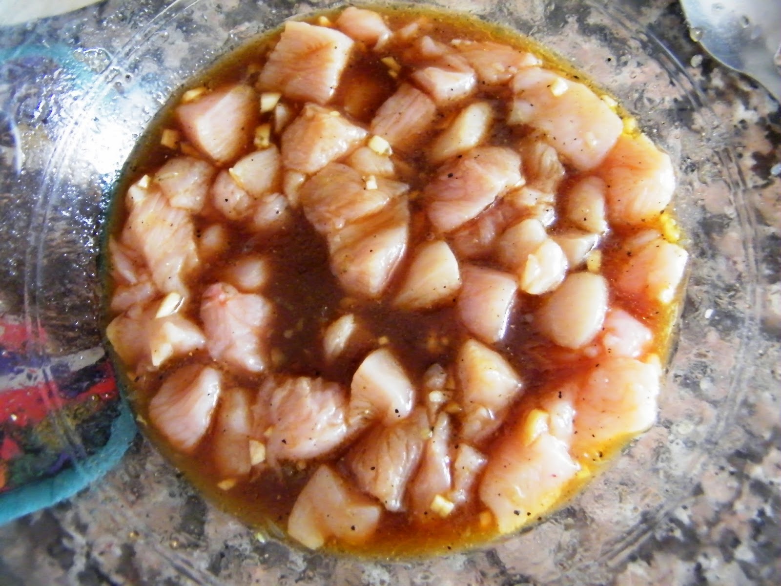 Bergua Rico y sano: Pollo marinado en miel, lima, jengibre y salsa de soja
